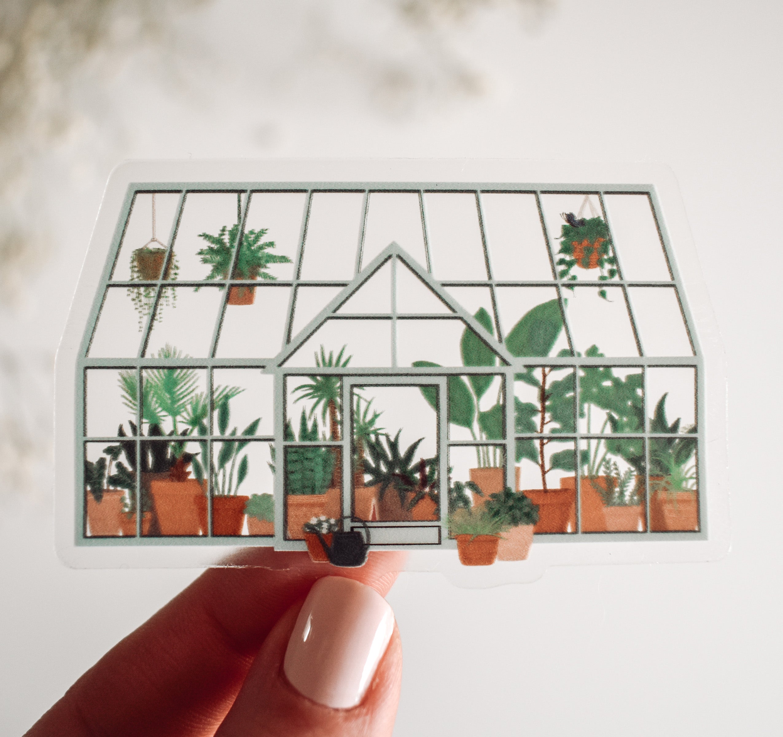 Greenhouse Clear Vinyl Sticker – Wild Peonies Studio